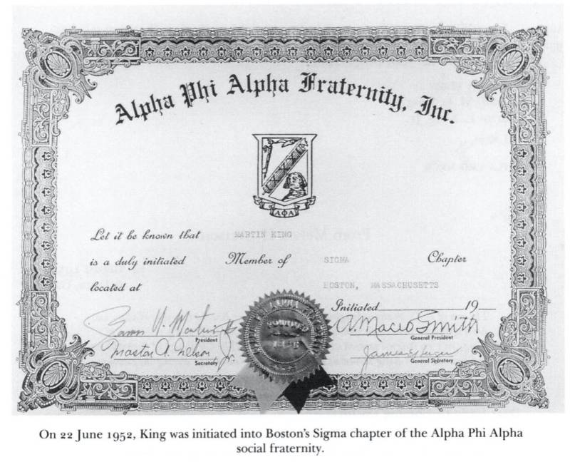 Dr. Martin Luther King Jr. - Phi Kappa Psi Fraternity